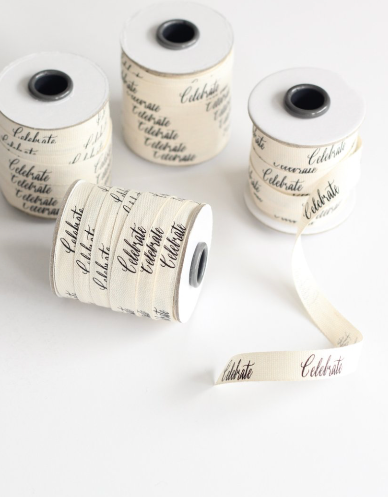 CELEBRATE CALLIGRAPHY RIBBON – ALKMY